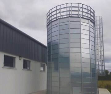 Cylindrical wood chip / pellet silos 40m3 – 160m3 capacity – Biomass ...